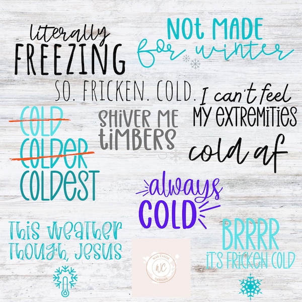 Freezing Svg - Etsy