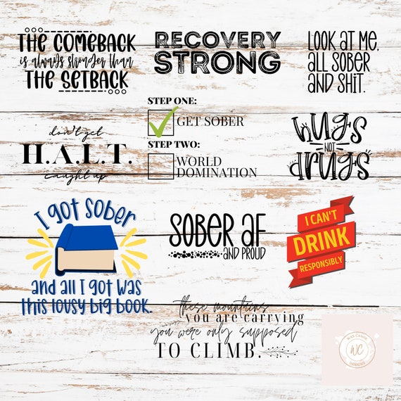 Sobriety Svg Recovery Svg Sober Svg Inspirational Svg | Etsy Hong Kong