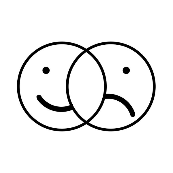 Happy Sad Face - Etsy