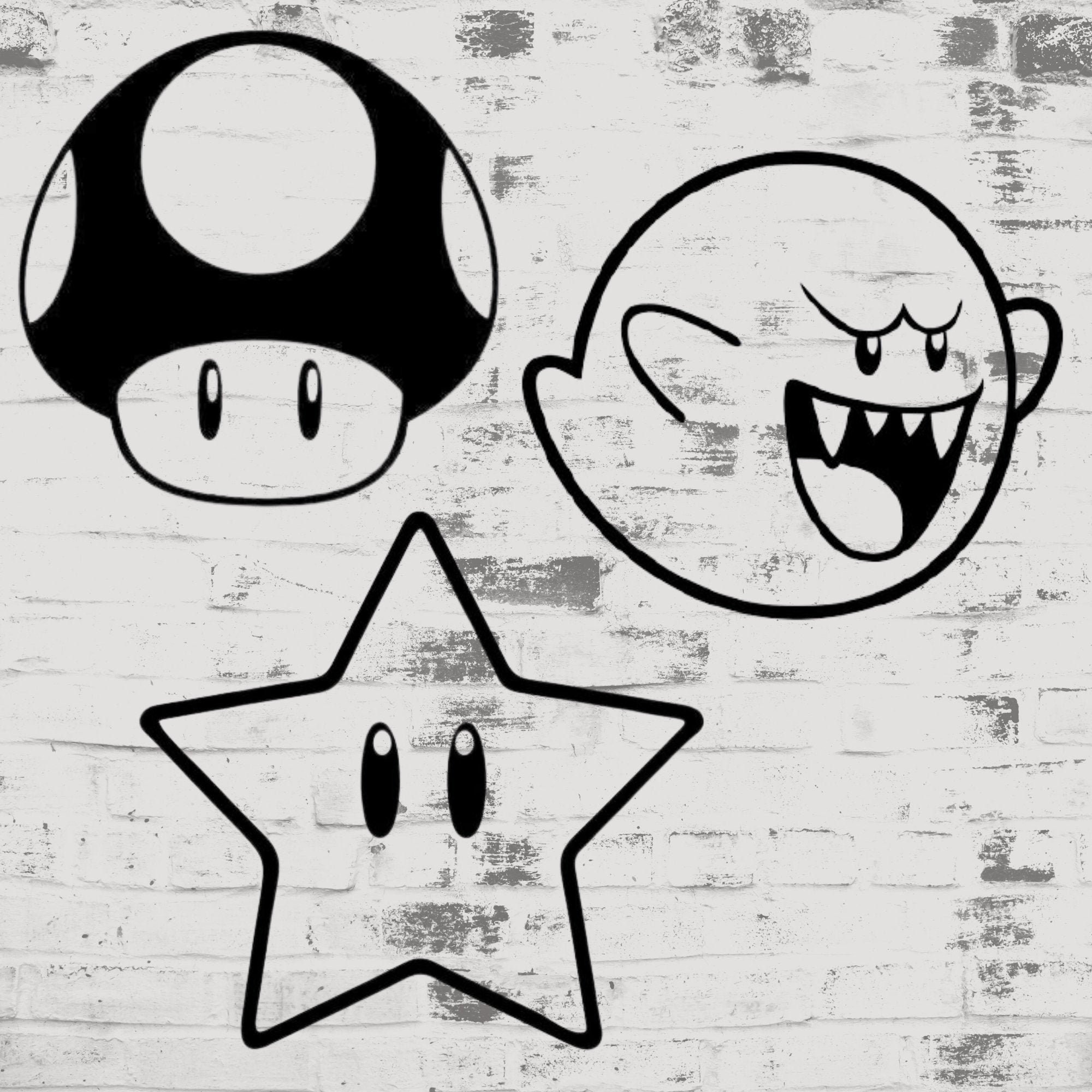 Mario Star Stencil