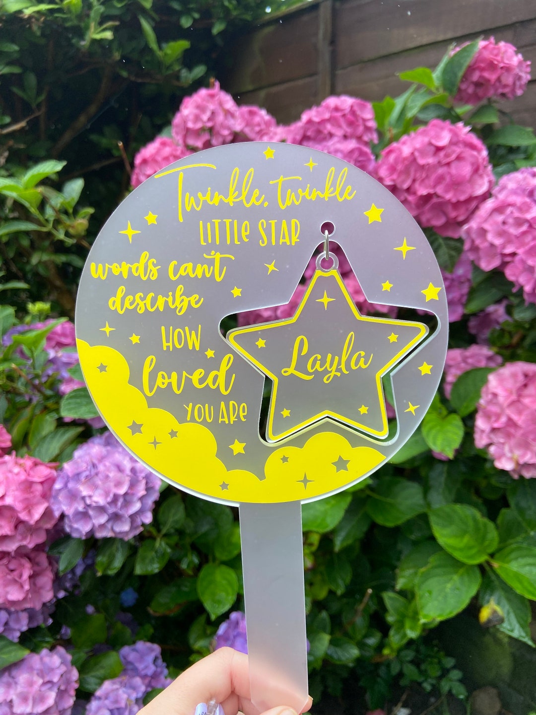 Memorial Graveside Marker - Outdoor Stake Twinkle Twinkle Little Star ...