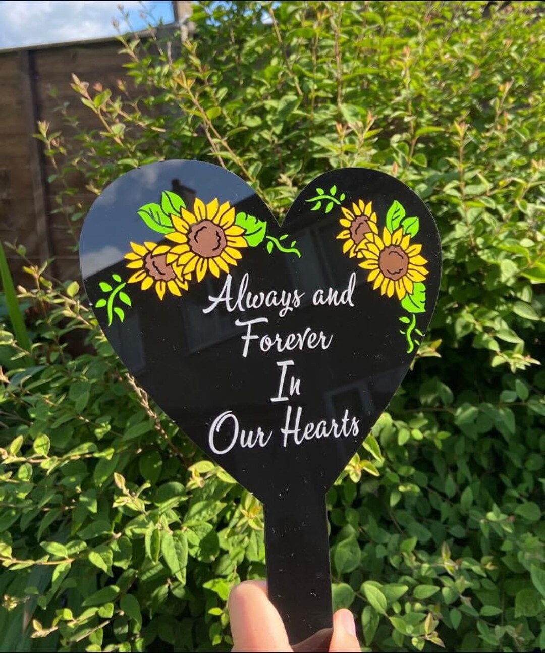 Sunflower Memorial Grave Marker / Outdoor Plaque - Etsy