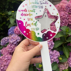 Rainbow Sparkle Memorial Grave Marker Gift Stake Twinkle Twinkle Little ...