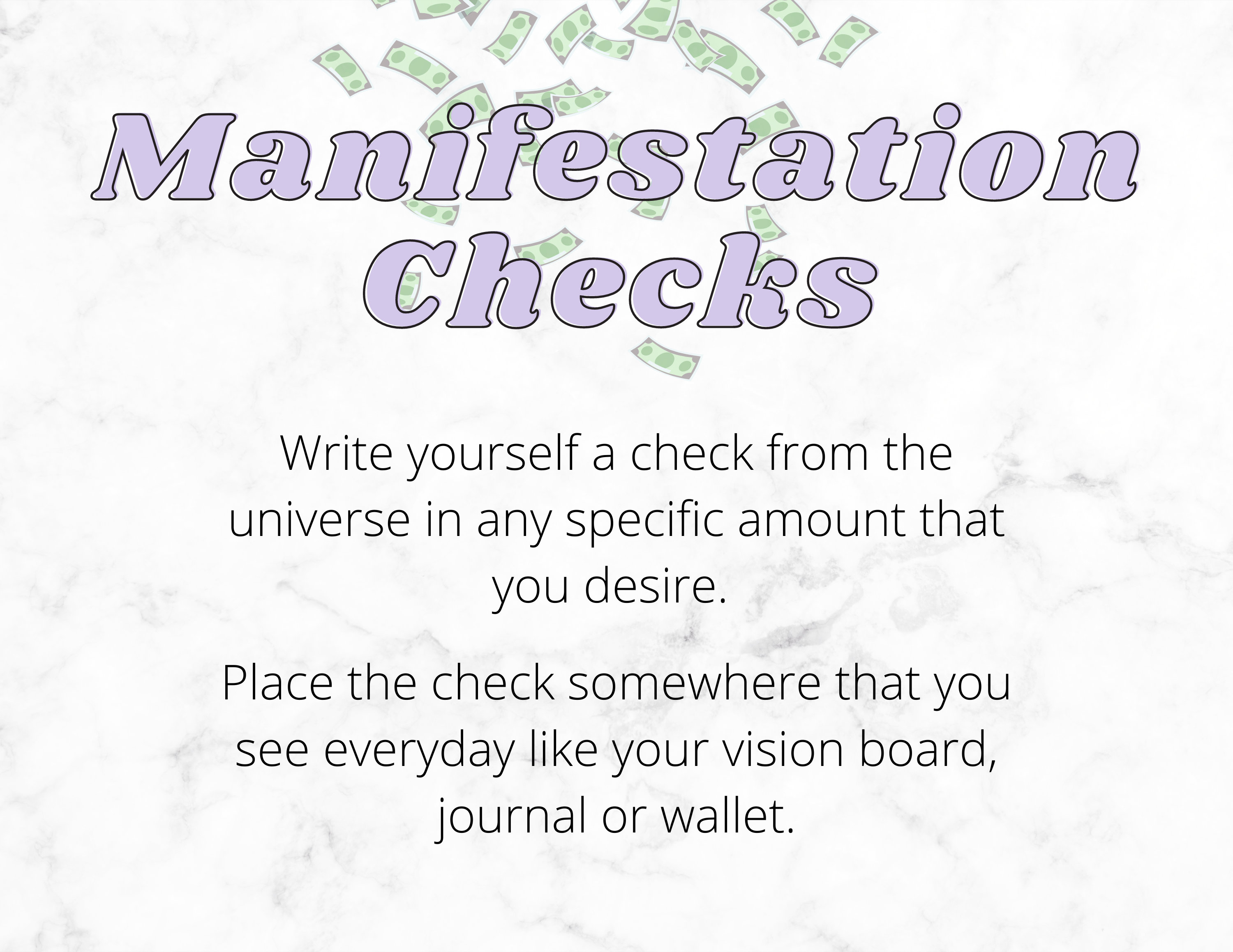 Manifestation Checks Printable | Law of Attraction - Manifestation ...