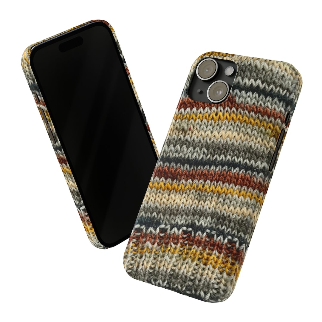 IPhone 15 14 Pro Plus Max Case Knitted Design / Unique Knit Pattern ...