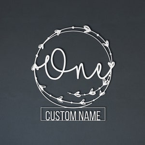 1st Birthday Metal Sign, Baby 1st Birthday Decor, Custom Name Metal ...