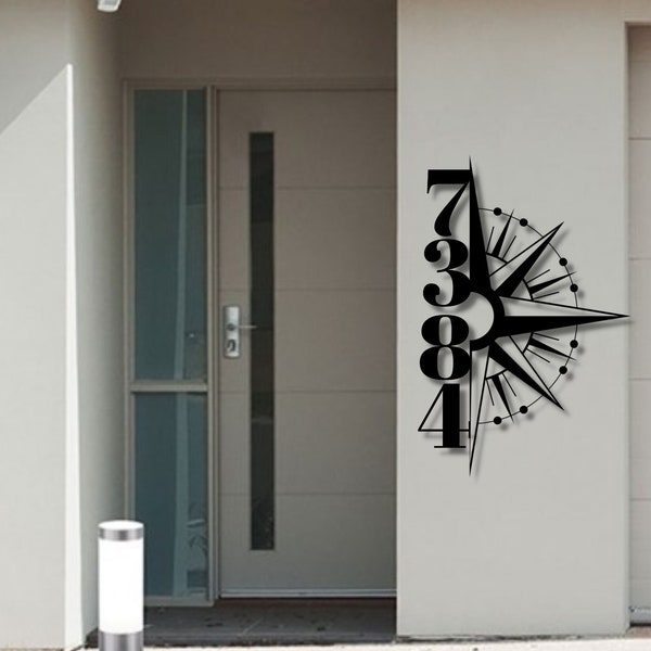 Vertical House Number Sign - Etsy