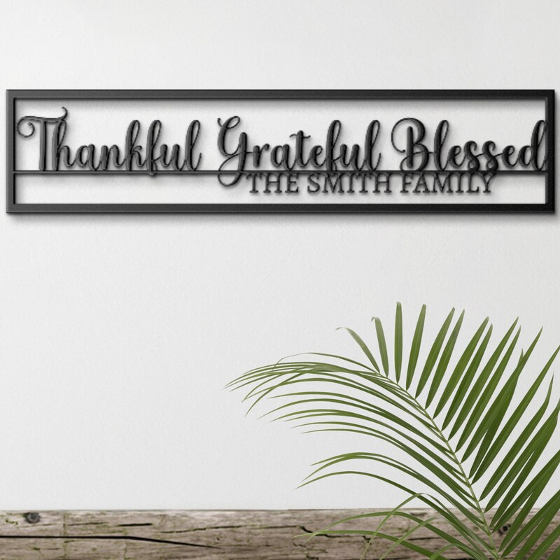 Metal Thankful Sign - Etsy