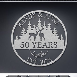 Personalized 50th Anniversary Metal Sign, 50th Anniversary Gift, Gift ...