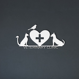 Custom Veterinary Clinic Metal Sign, Veterinary Gift, Personalized Vet ...