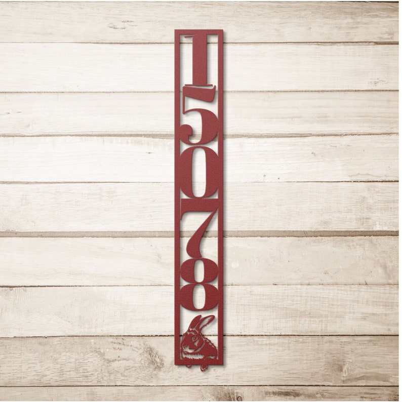 Vertical Metal Address Sign Custom Address Sign House - Etsy