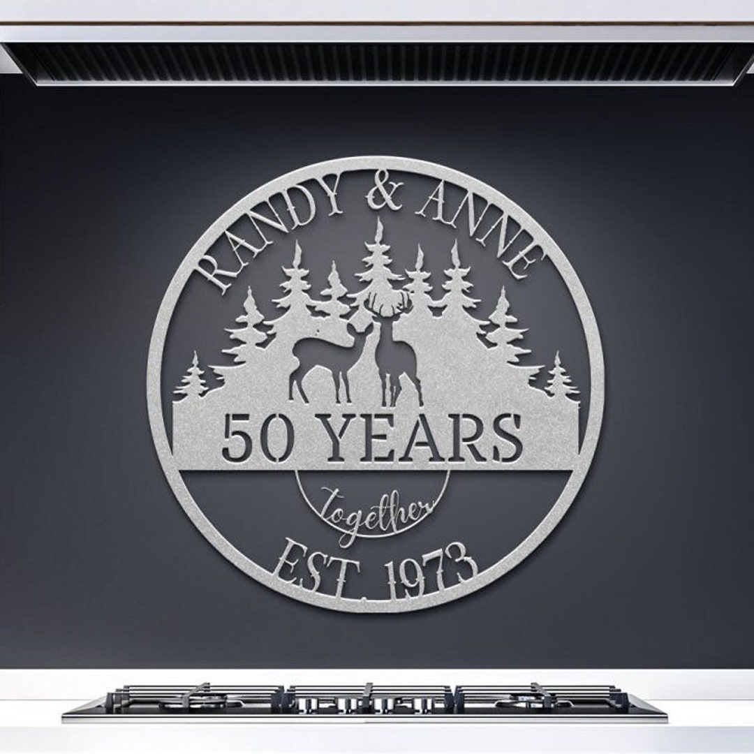 Personalized 50th Anniversary Metal Sign, 50th Anniversary Gift, Gift ...