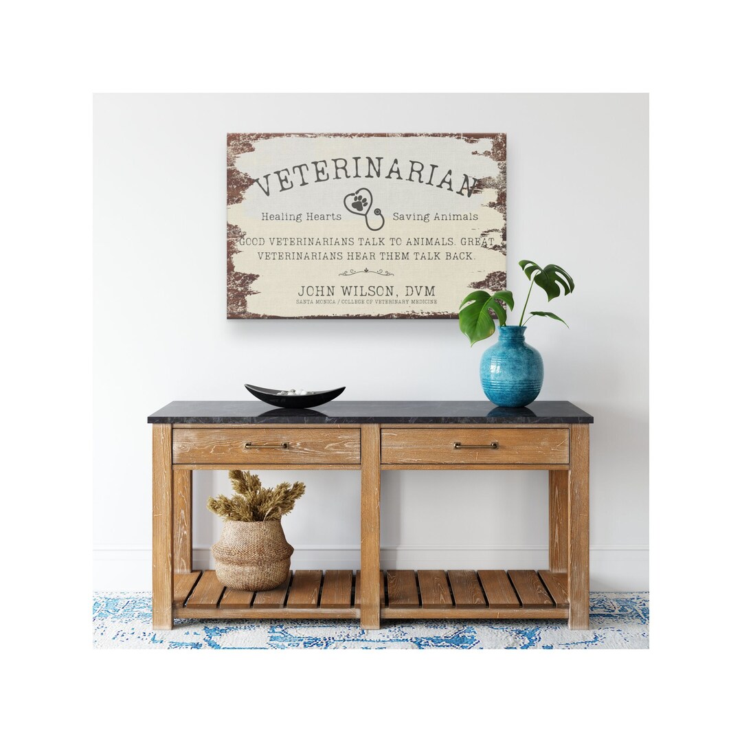 Veterinarian Gift, Personalized Veterinary Art, Gift for Veterinarian ...