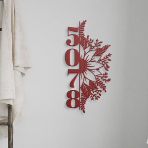 Personalized Sunflower Address Sign Vertical House Numbers - Etsy