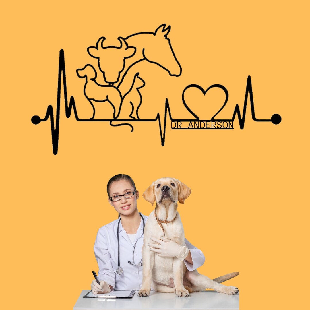 Veterinarian Sign With Last Name, Custom Veterinarian Gift, Gift for ...