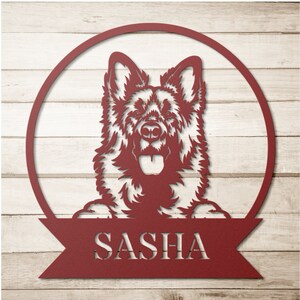 German Shepherd Metal Sign: Personalized Dog Wall Art - Etsy