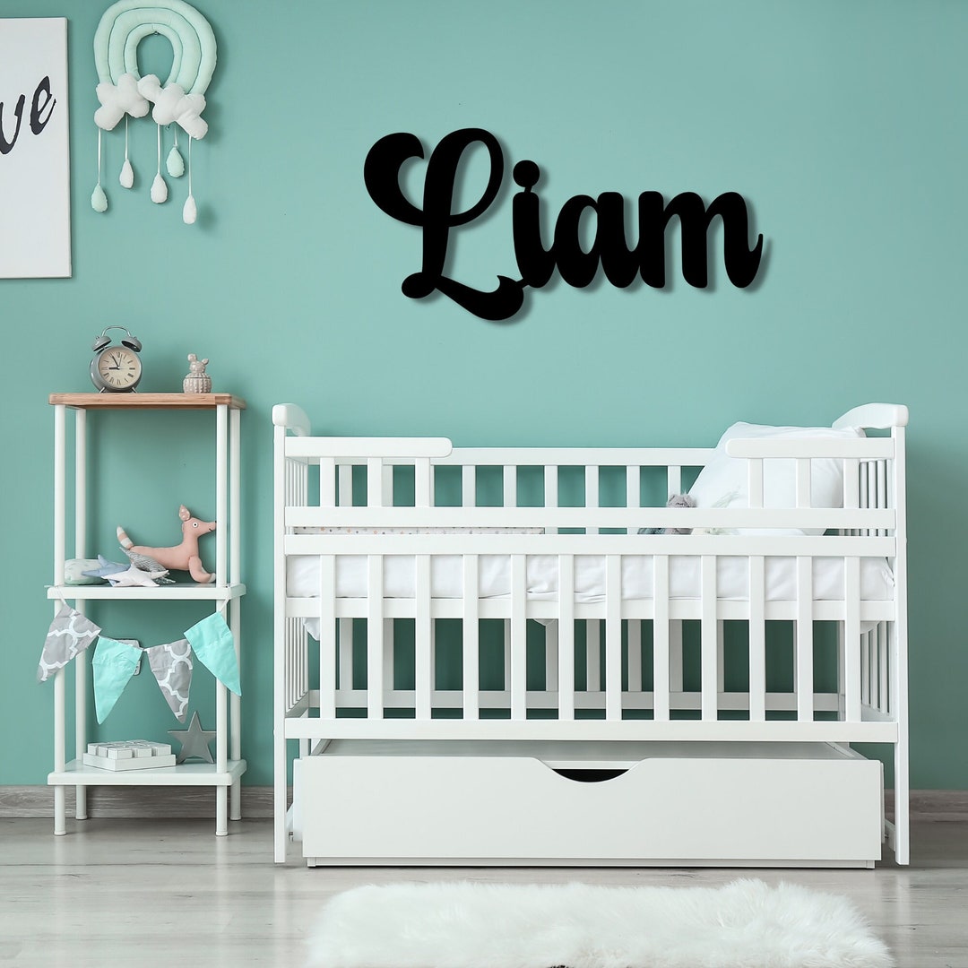 Personalized Metal Baby Name Sign, Baby Nursery Decor, Baby Girl Sign ...