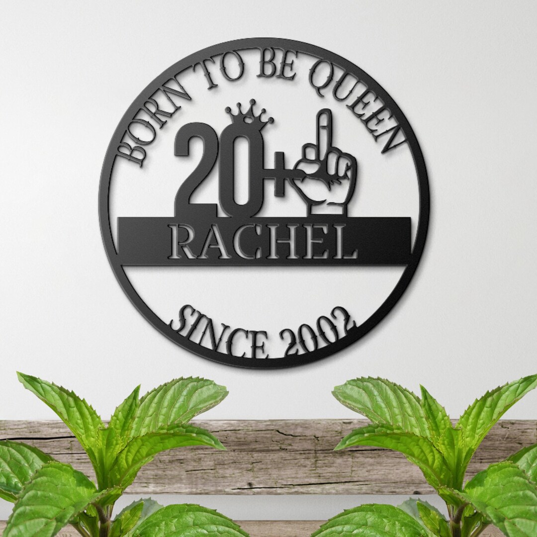 Personalized 21st Birthday Metal Sign: Custom Monogram Gift - Etsy