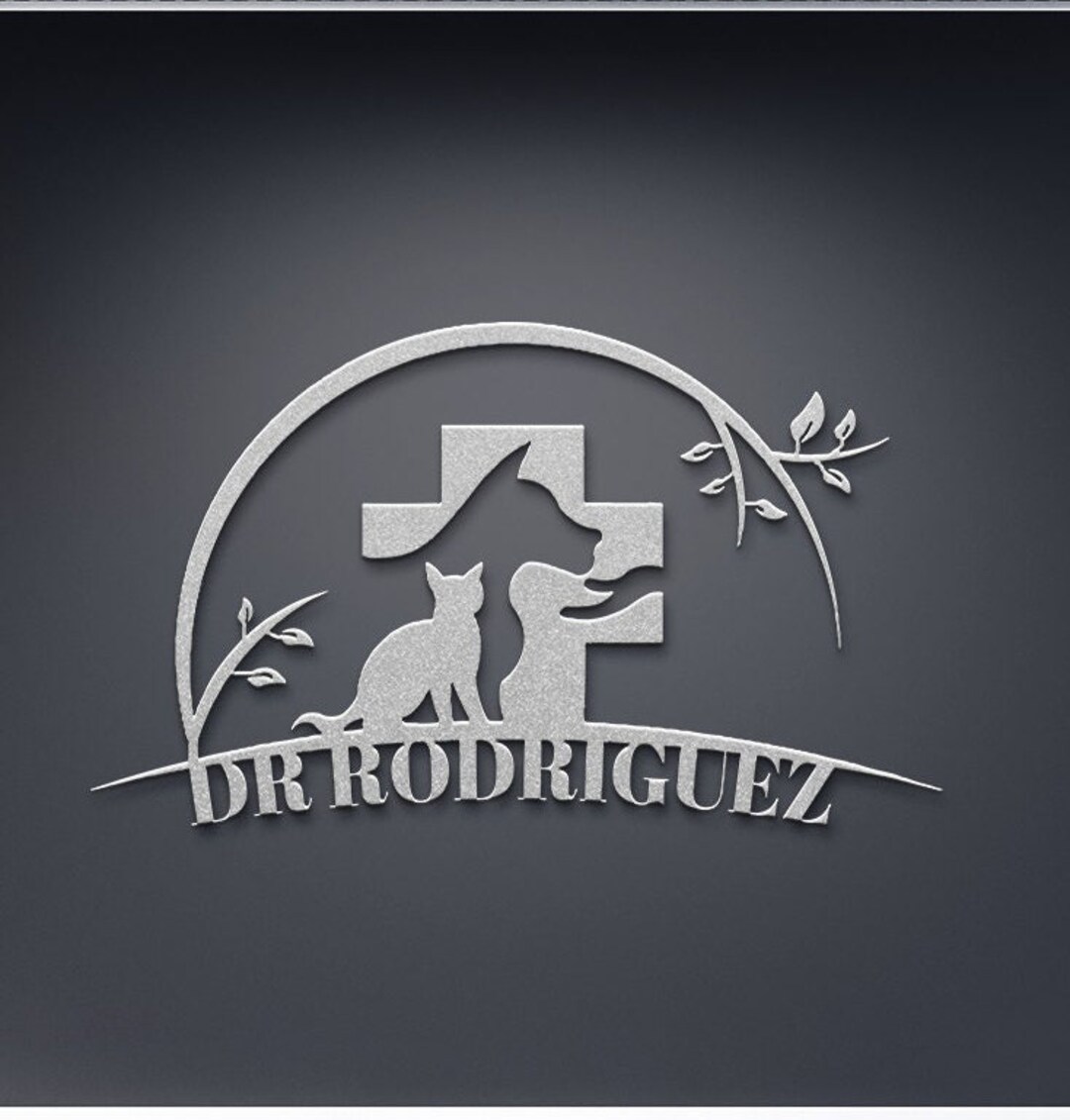 Custom Veterinary Metal Sign, Silver Vet Sign, Veterinary Gift ...