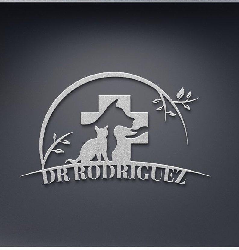 Custom Veterinary Metal Sign Silver Vet Sign Veterinary - Etsy