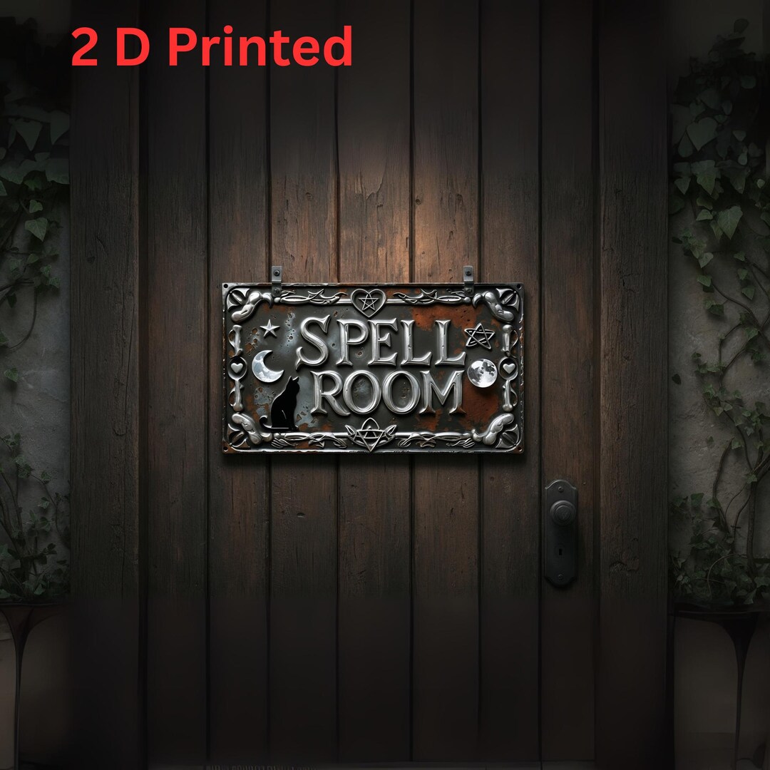 Halloween Spell Room Aluminum Sign: Spooky Wall Decor - Etsy