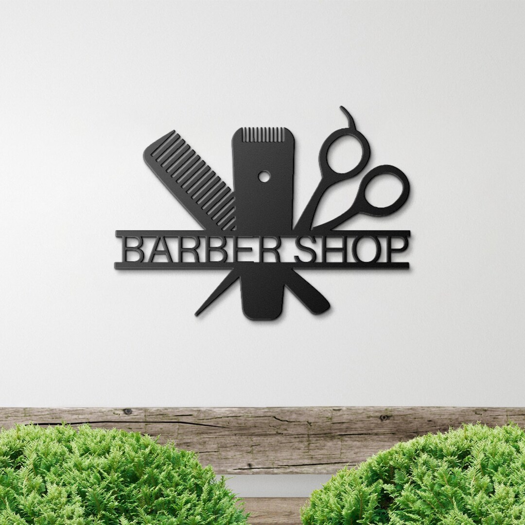Custom Barber Shop Sign, Metal Barber Shop Decor, Custom Business Sign ...