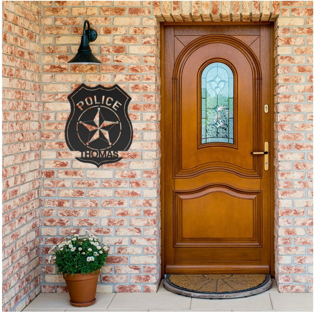 Personalized Police Officer Badge Name Sign, Police Academy Graduation ...