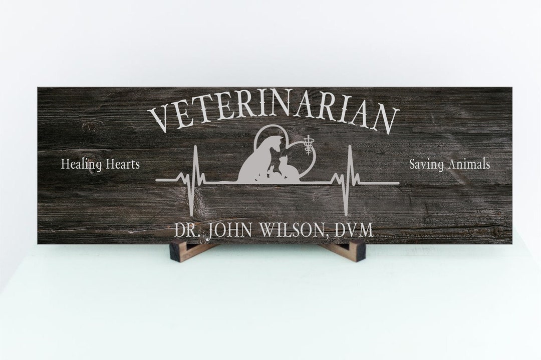 Veterinarian Wood Sign, Veterinary Gift, Personalized Vet Gift ...