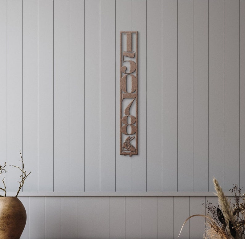 Vertical Metal Address Sign Custom Address Sign House | Etsy