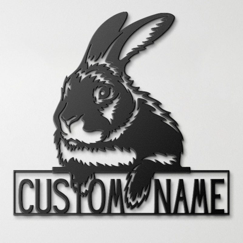 Rabbit Sign - Etsy
