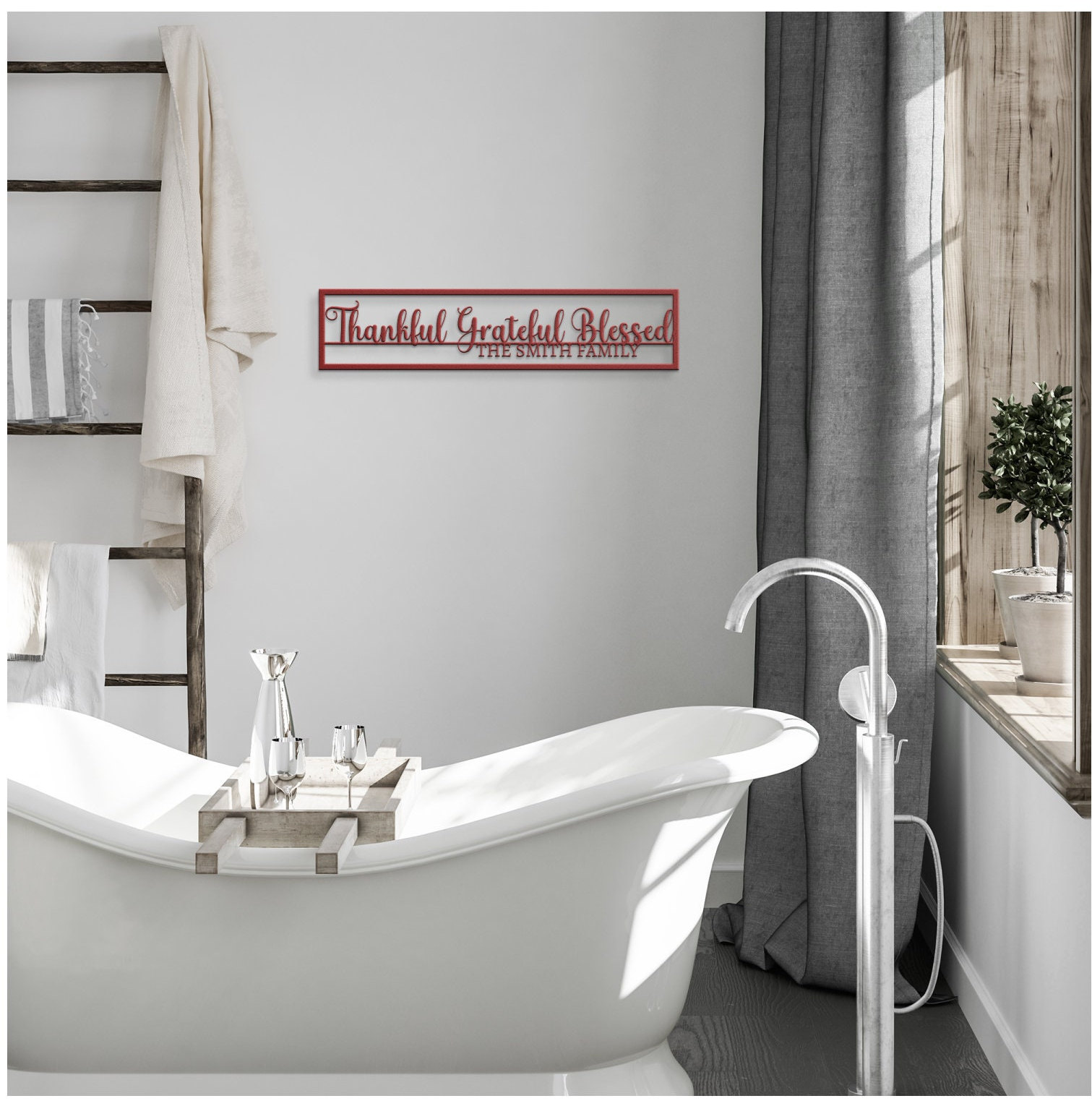 Thankful Grateful Blessed Metal Sign sold by Anna Mamaeva | SKU ...