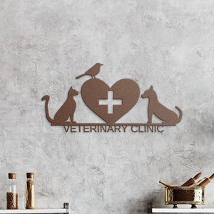 Custom Veterinary Clinic Metal Sign, Veterinary Gift, Personalized Vet ...