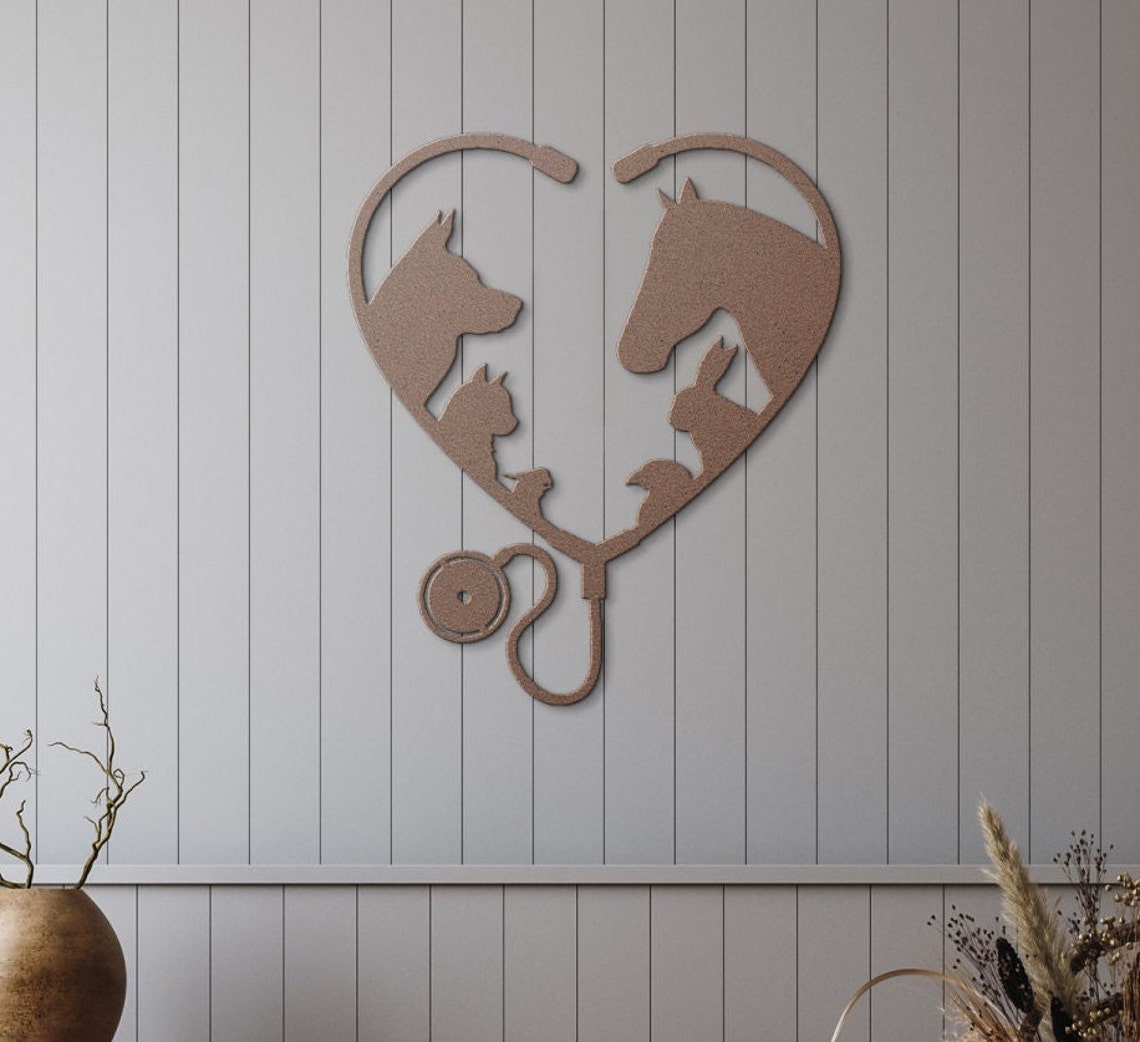 Red Veterinary Clinic Metal Sign Veterinary Gift - Etsy