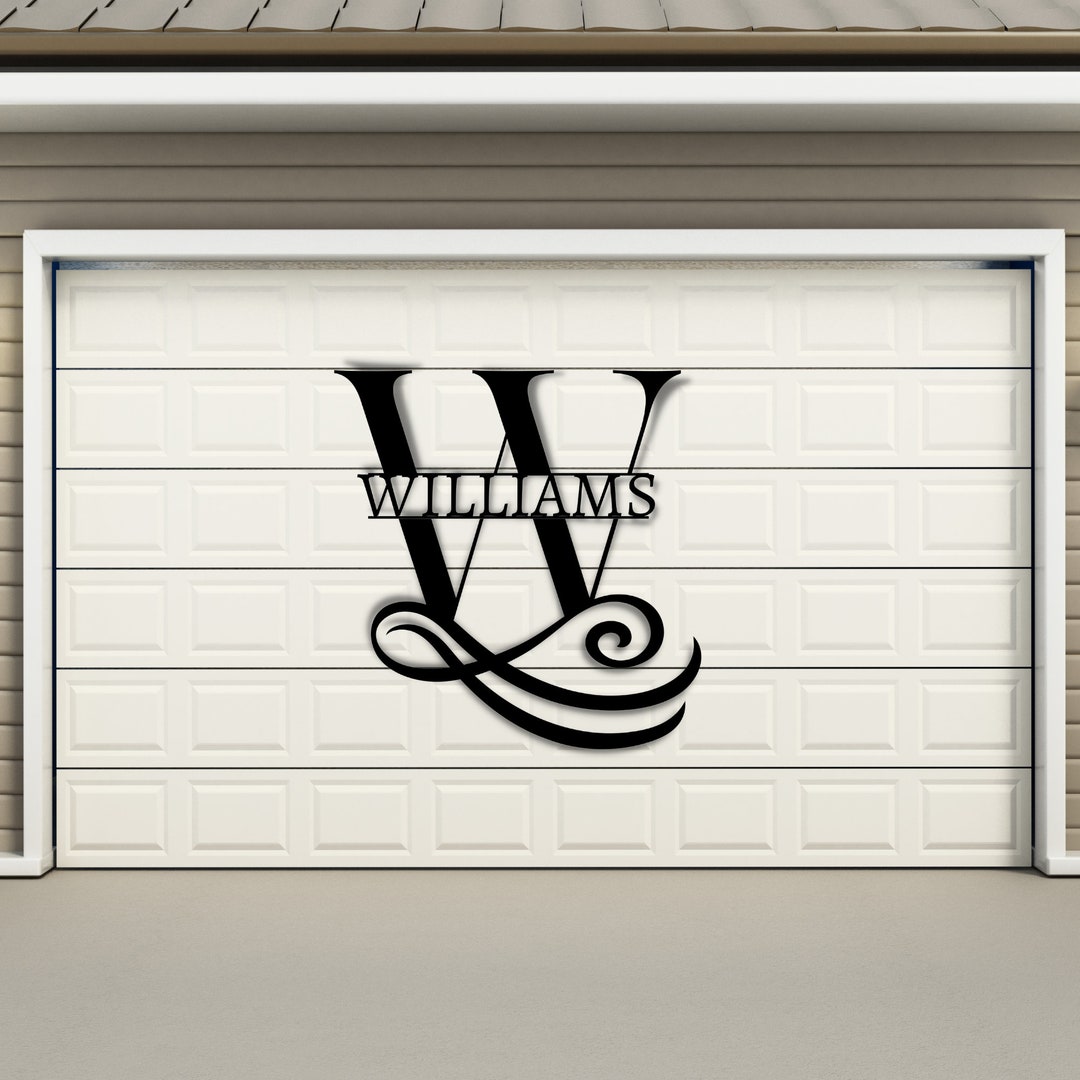 Metal Door Monogram Sign: Custom Family Name Wall Decor - Etsy