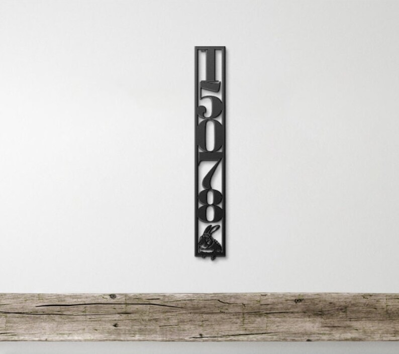 Vertical Metal Address Sign Custom Address Sign House - Etsy