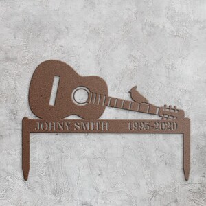 Personalized Guitar Memorial Plaque Stake: Loss of Brother, Son, Father ...