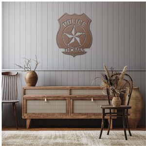 Personalized Police Officer Badge Name Sign, Police Academy Graduation ...