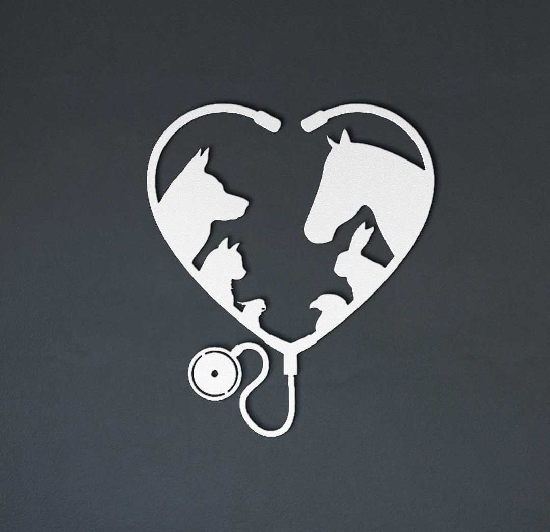 White Veterinary Clinic Metal Sign, Veterinary Gift, Personalized Vet ...