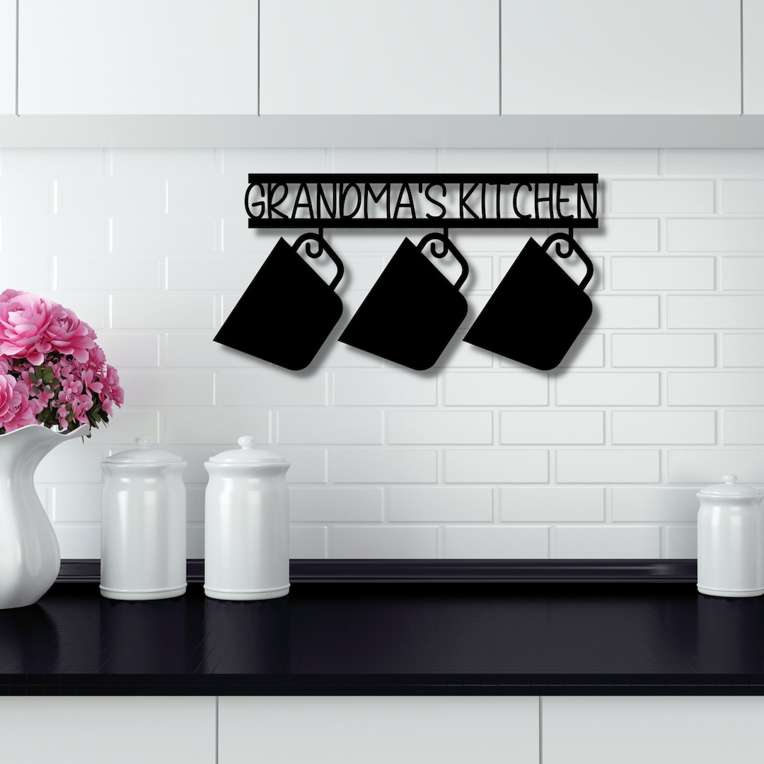 Metal Kitchen Sign, Kitchen Metal Wall Art, Custom Kitchen Wall Sign ...