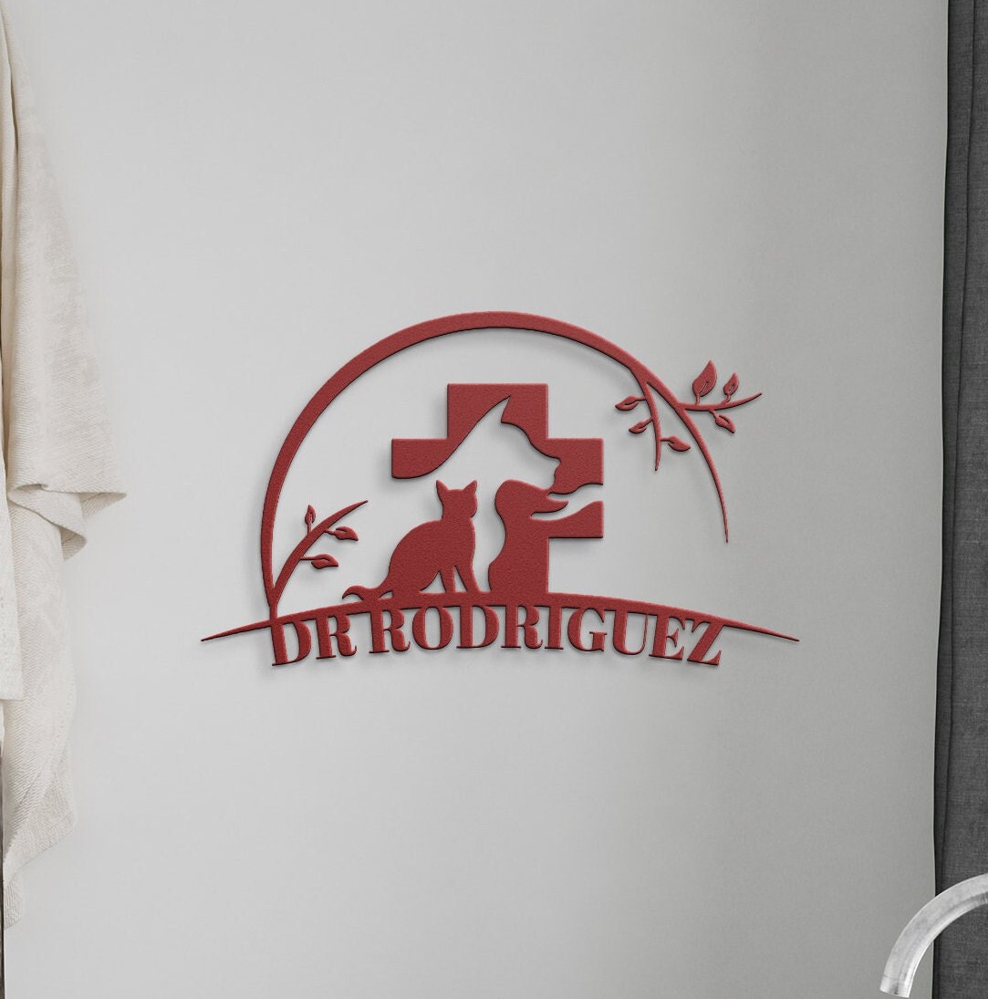 Custom Veterinary Metal Sign Silver Vet Sign Veterinary - Etsy