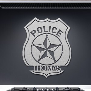 Personalized Police Officer Badge Name Sign, Police Academy Graduation ...