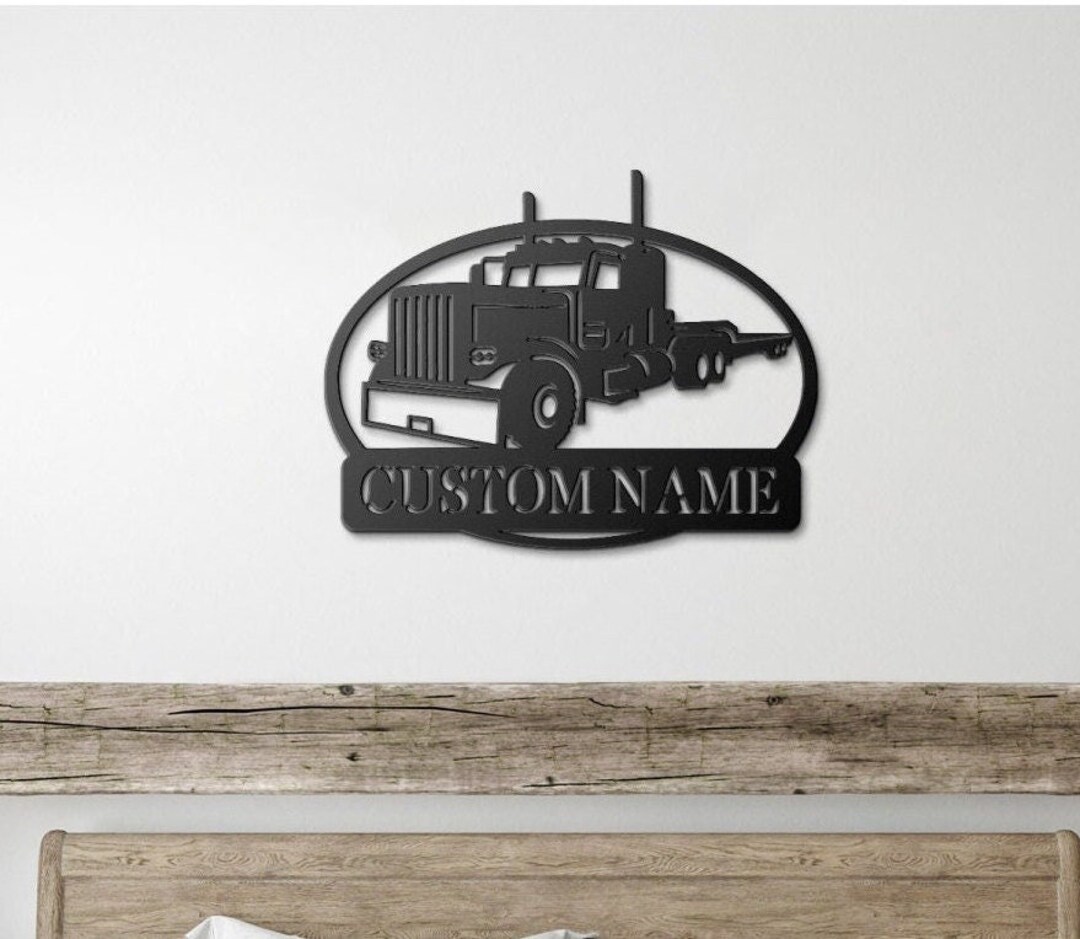 Personalized Trucker Name Metal Sign, Truck Driver Name Sign, Trucker ...