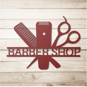 Custom Barber Shop Sign, Metal Barber Shop Decor, Custom Business Sign ...