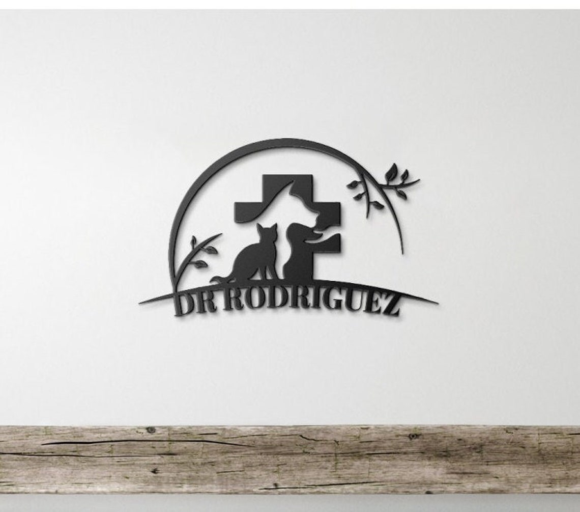 Custom Veterinary Metal Sign Silver Vet Sign Veterinary - Etsy