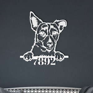 Jack Russell Terrier Address Sign, Metal Terrier Wall Art, Large Metal ...
