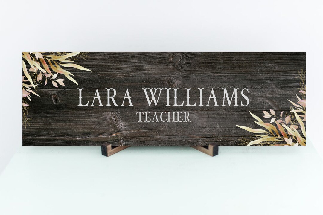 Teacher Desk Sign, Custom Teacher Desk Name Plate, Personalized Gift ...