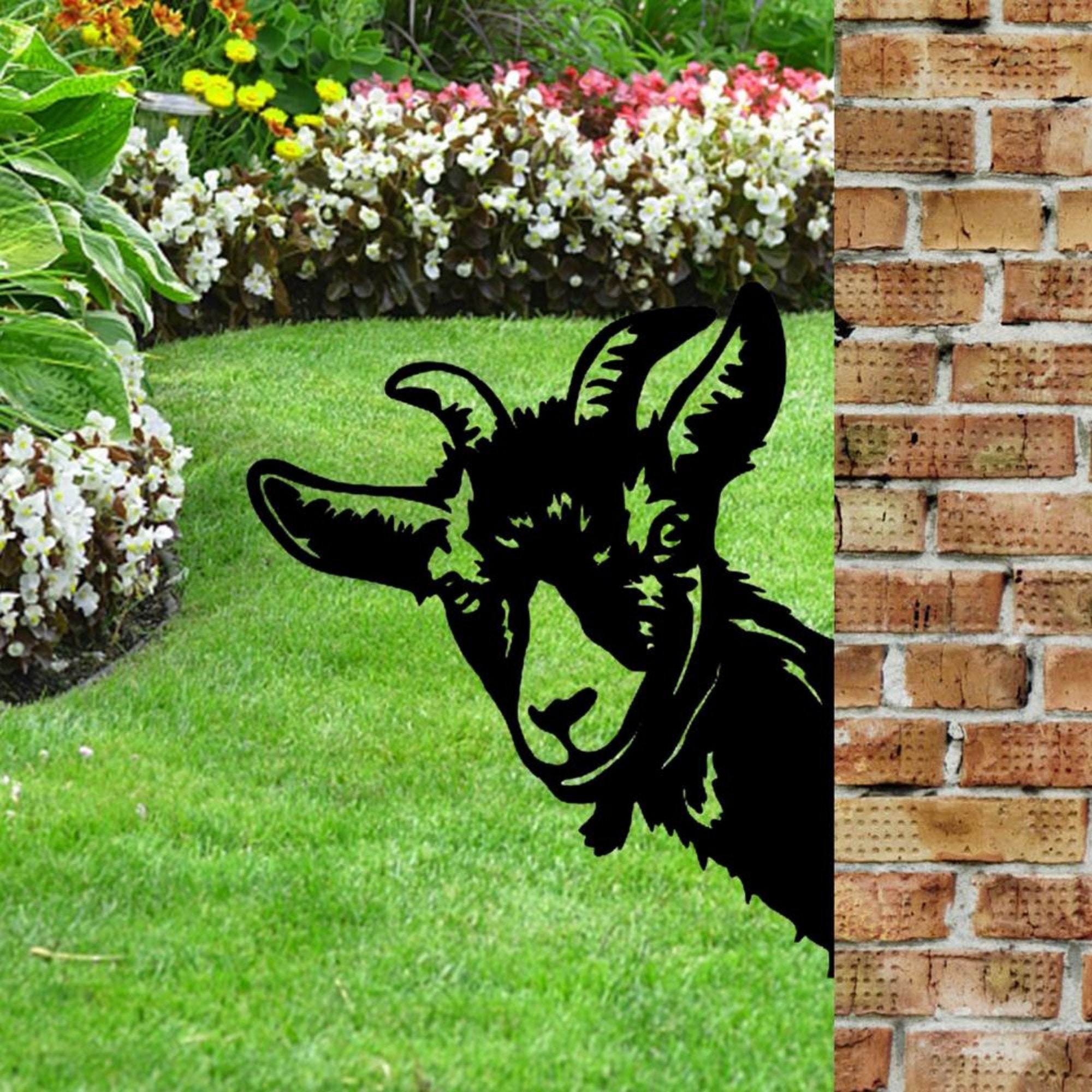 Home & Living Goat Farm Sign Metal Garden Art Goat Gifts For Goat ...