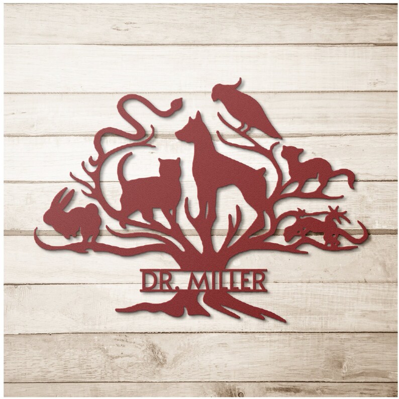 Metal Veterinarian Sign Custom Veterinary Doctor Metal Sign - Etsy