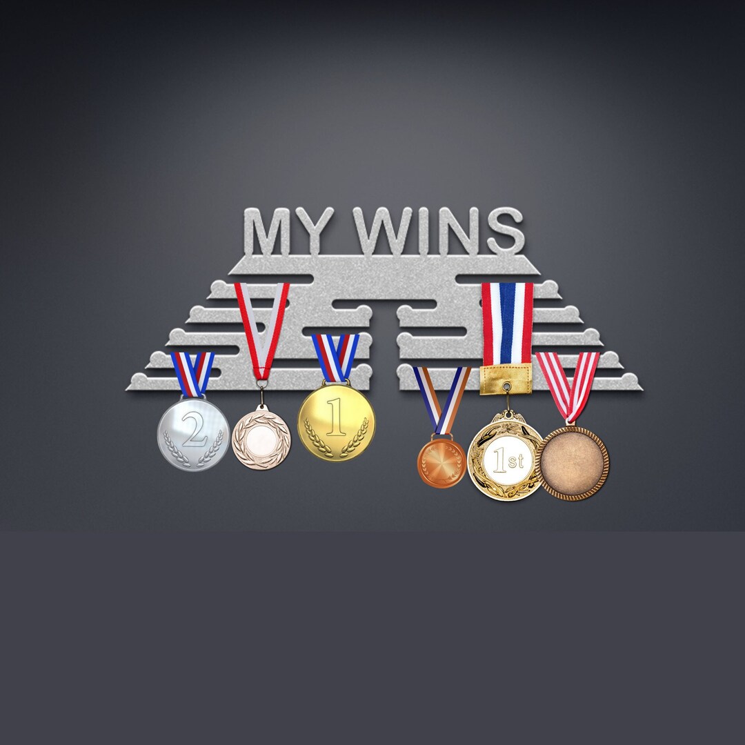 My Wins Medal Hanger, Medal Display, Inspirational Medal Hanger, Metal ...