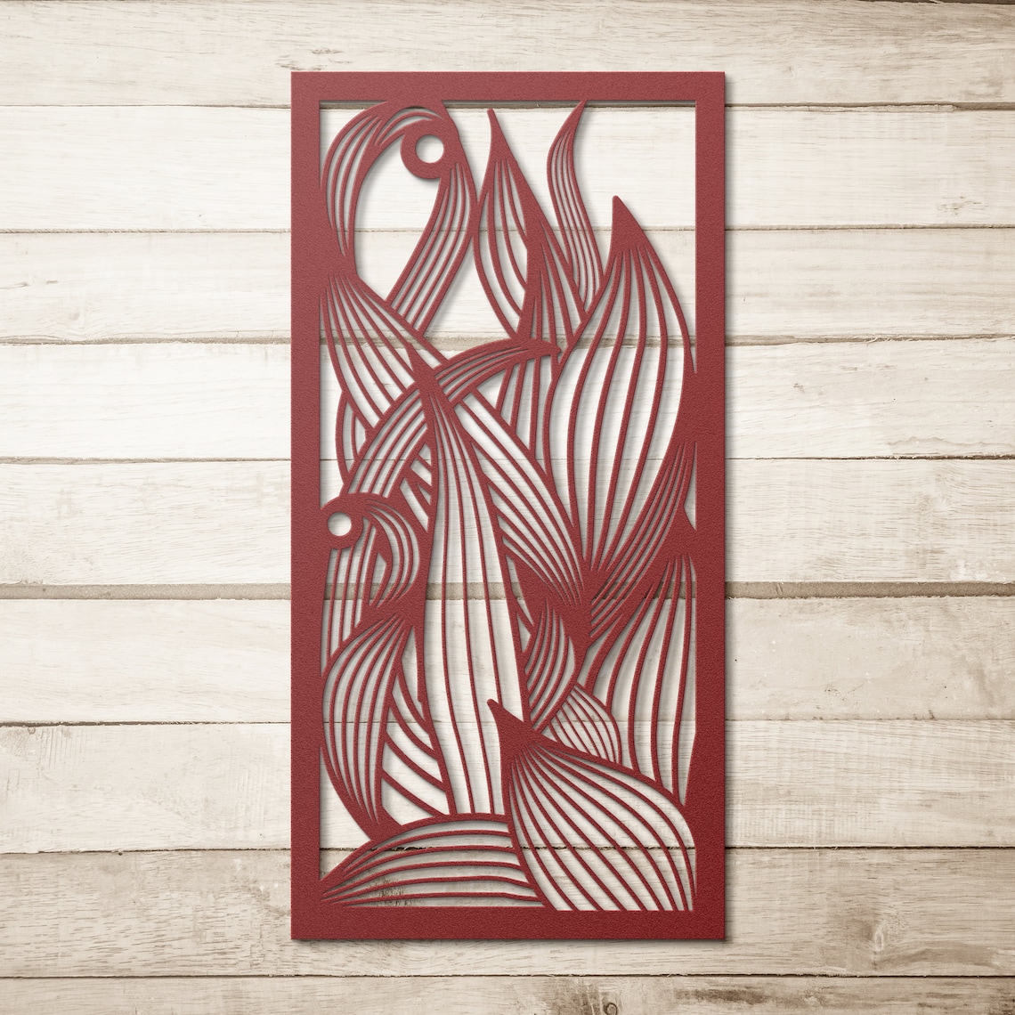 Large Leaves Metal Sign Metal Leaf Wall Art Decorative | Etsy